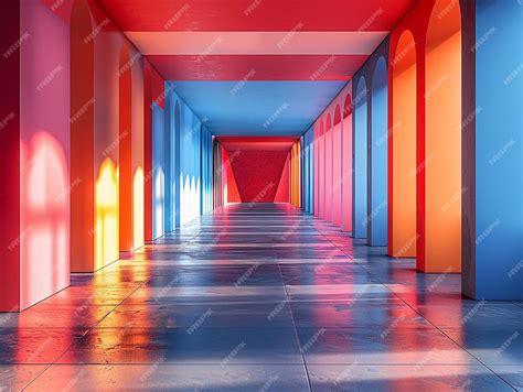 Premium Photo Geometric Overlapping Cuboids Red Blue