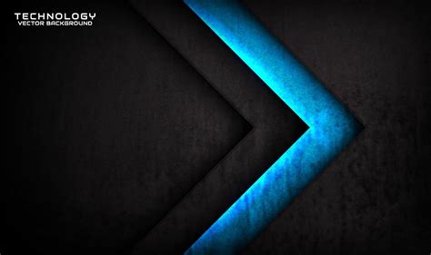 3d Black Blue Technology Abstract Background Overlap Layer On Dark