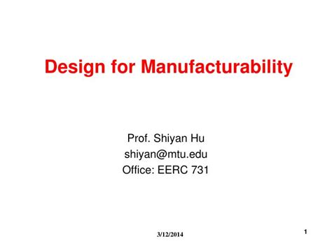 Ppt Design For Manufacturability Powerpoint Presentation Free