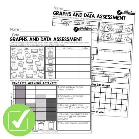 Lucky To Learn Math 1st Grade Unit 9 Graphing And Data Assessment Lucky Little Learners