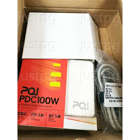 【pqi】pdc 100w Gan 氮化鎵四孔快速充電器 Pd Qc30 附100公分type C快充線 好市多 蝦皮購物