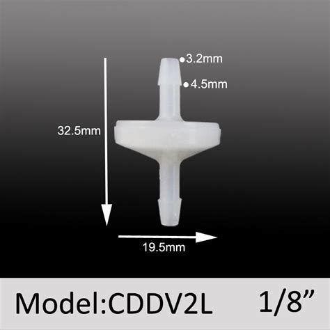 5pcs 1 8‘ 3 16 1 4 Pvdf Plastic Check Valve Ozone Grandado