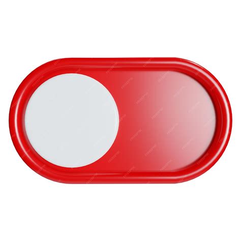 Premium Psd A 3d Red Toggle Switch Off User Interface Button In Front View Icon