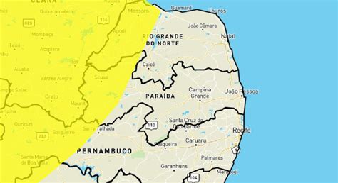 Inmet Emite Alerta Amarelo De Chuvas Intensas Para 64 Cidades Da Pb