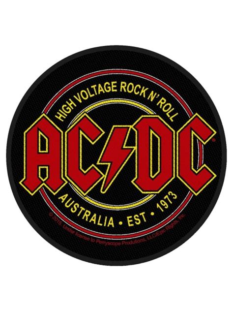 Aufnäher Acdc High Voltage Rock N Roll Bei Armardi