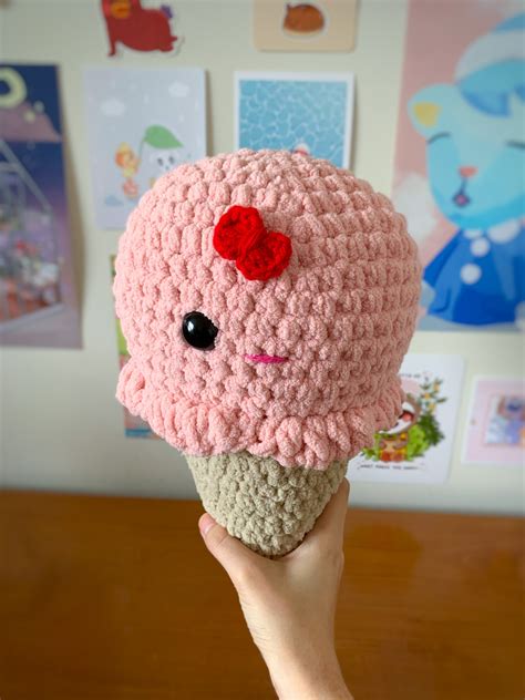 Helado Crochet Amigurumi Peluche Etsy