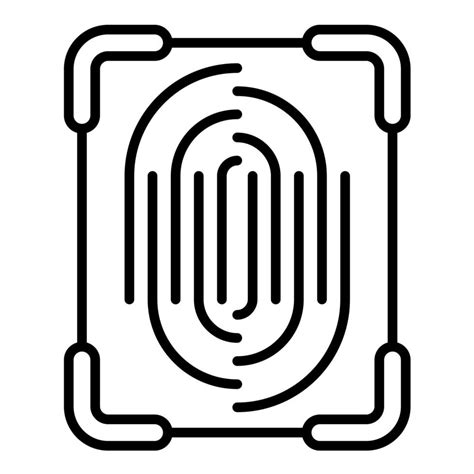 Dactyloscopic Data Line Icon 14660880 Vector Art At Vecteezy