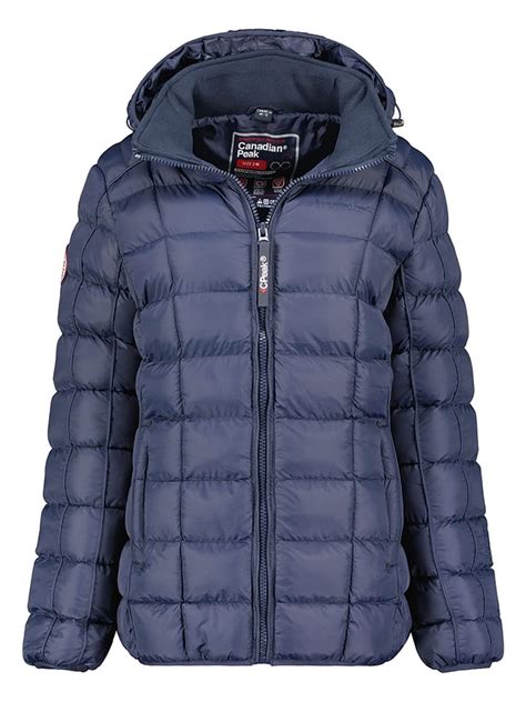 Canadian Peak Doorgestikte Jas Bambolineak Donkerblauw Goedkoop Kopen