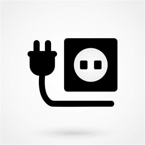 Electric Plug Silhouette Royalty Free Vector Image