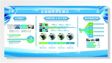企业宣传文化展示一览表展板素材模板下载 图巨人