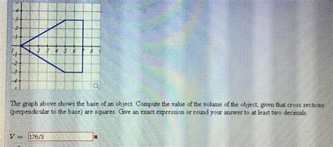 Solved 4 The Graph Above Shows The Base Of An Object