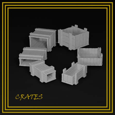 3d Printable Crates Pack Mini By Auto Generate