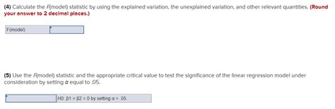 Solved Using The Appropriate Model Sample Size N And Chegg