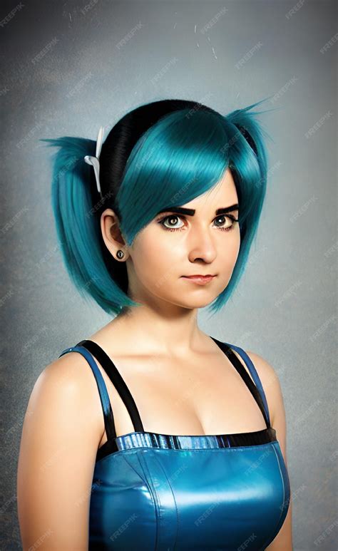 Premium Ai Image Woman Who Looks Like Bulma From Dr Slump
