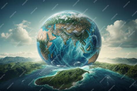 Premium Ai Image Global Globalization World Map Environmental Concservation Concept
