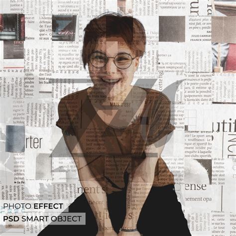 دانلود فایل لایه باز افکت روزنامه روی تصویر دانلود رایگان فایل لایه باز، Psd، وکتور، لوگو و موکاپ