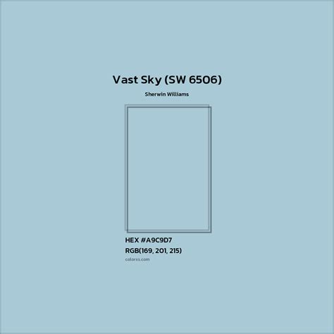 Sherwin Williams Vast Sky SW 6506 Paint Color Codes Similar Paints