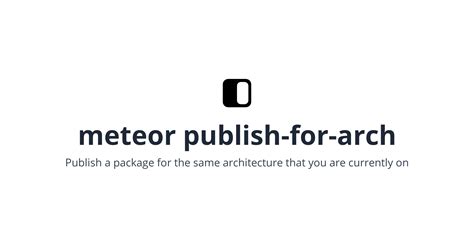 Meteor Publish For Arch Fig