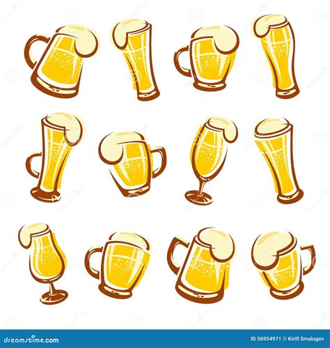 De Reeks Van Het Bier Vector Stock Illustratie Illustration Of