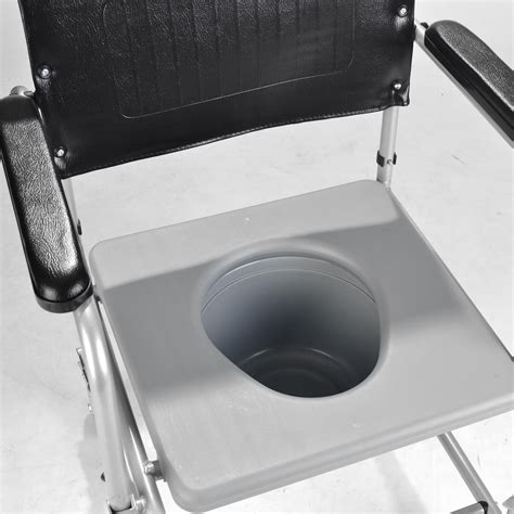Mobile Wheeled Commode With Brakes