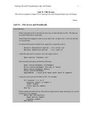 Lab 9 Docx Starting Out With Programming Logic And Design 1 Lab 9