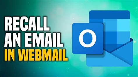 How To Recall An Email In Outlook Webmail SIMPLE YouTube