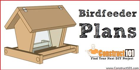 Build A Bird Feeder Free Plans Construct101 Wooden Bird Feeders