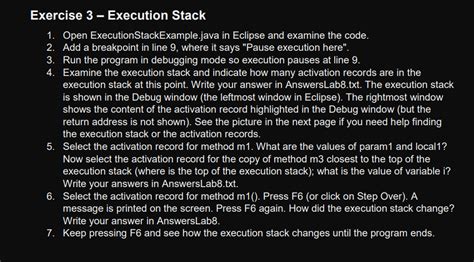 Solved Exercise 3 Execution Stack 1 Open