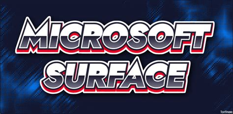 Microsoft Surface Text Effect And Logo Design Brand