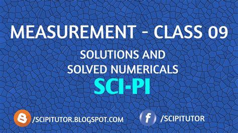 Measurement Class 09 Solutions To Questions And Solved Numerical