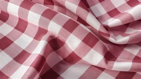 Patterned Texture Of A Checkered Fabric Background Woven Cotton