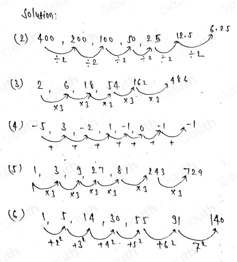 solved use inductive reasoning to find the next two terms in each