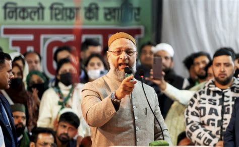 Photos Asaduddin Owaisi Campaigns For Delhi Assembly Polls