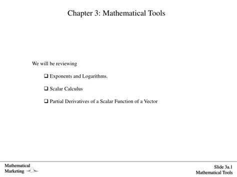 ppt chapter 3 mathematical tools powerpoint presentation free