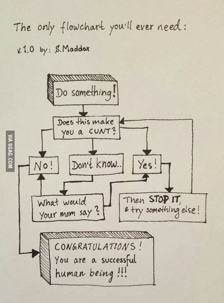 The Only Flowchart You Ll Ever Need Funny Funny Quotes Flow Chart Edgy Memes