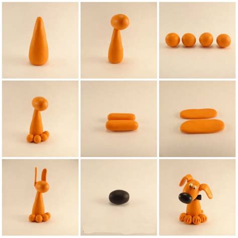 Собака из пластилина Как слепить из пластилина собаку Clay Crafts For