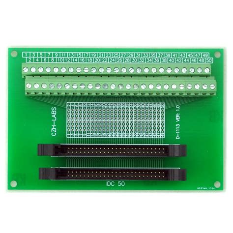 IDC 50 2x25pins 2 0mm Dual Male Header Breakout Board Screw Terminal Connector