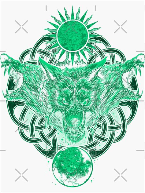 Norse Mythology Wolf Fenrir Ragnarok Pagan Wolves Sticker For Sale By