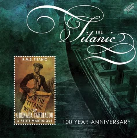 Rms Titanic White Star Line Ocean Liner Ship Stamp S S Sheet Grenada Picclick Uk