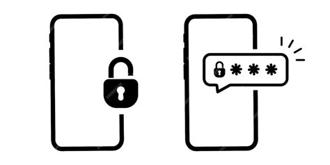 Premium Vector Phone Password Password Protected Icon Phone With