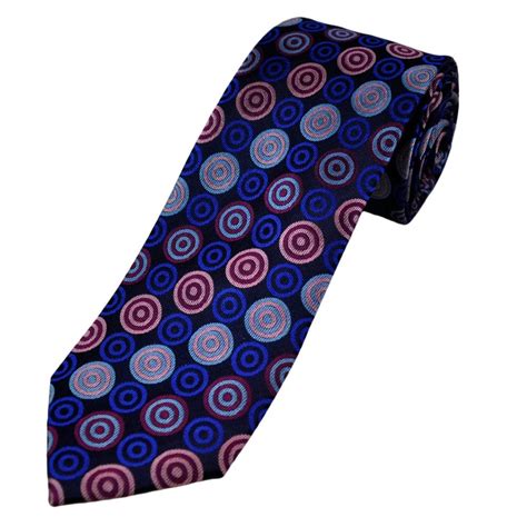 Tresanti Celeste Navy Royal Light Blue Pink Circles Pattern Men S