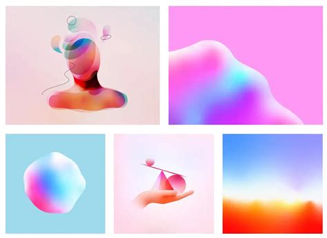 Freeform Beautiful Gradient Blob Photoshopvip