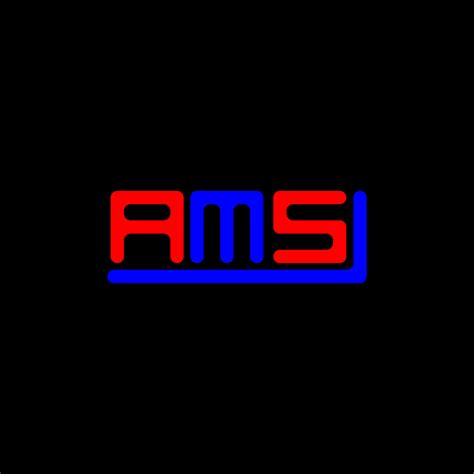 Ams Letter Logo Creative Design With Vector Graphic Ams Simple And