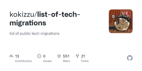 GitHub Kokizzu List Of Tech Migrations List Of Public Tech Migrations