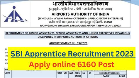 Sbi Apprentice Recruitment 2023 एसबीआई अप्रेंटिस के लिए 6160 पदों पर