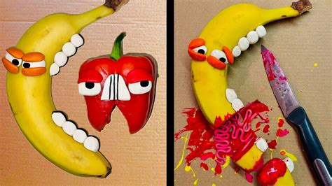 ALIVE FOOD With Different Variations Alphabet Lore in REAL LIFE. Fruits Alphabet Lore - YouTube