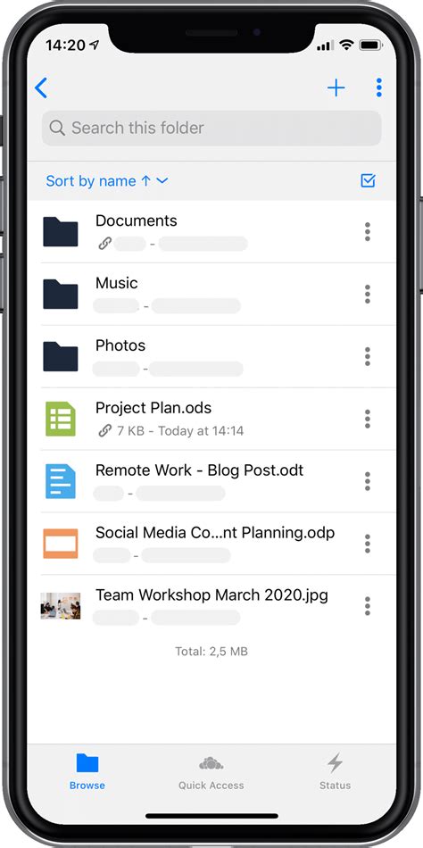 Mobile Apps Owncloud