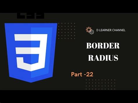 Part Border Radius Property HTML CSS Codes Dlearner YouTube