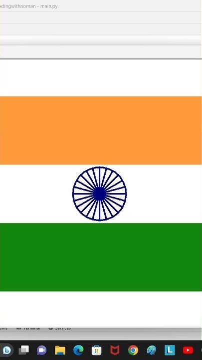 Create Indian Flag Using Python Turtle 🐢 Watch It 😍python Turtle