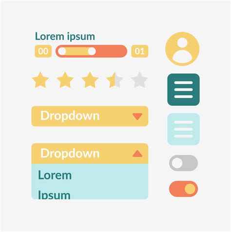 Buyer Account UI Elements Kit Vector Art At Vecteezy